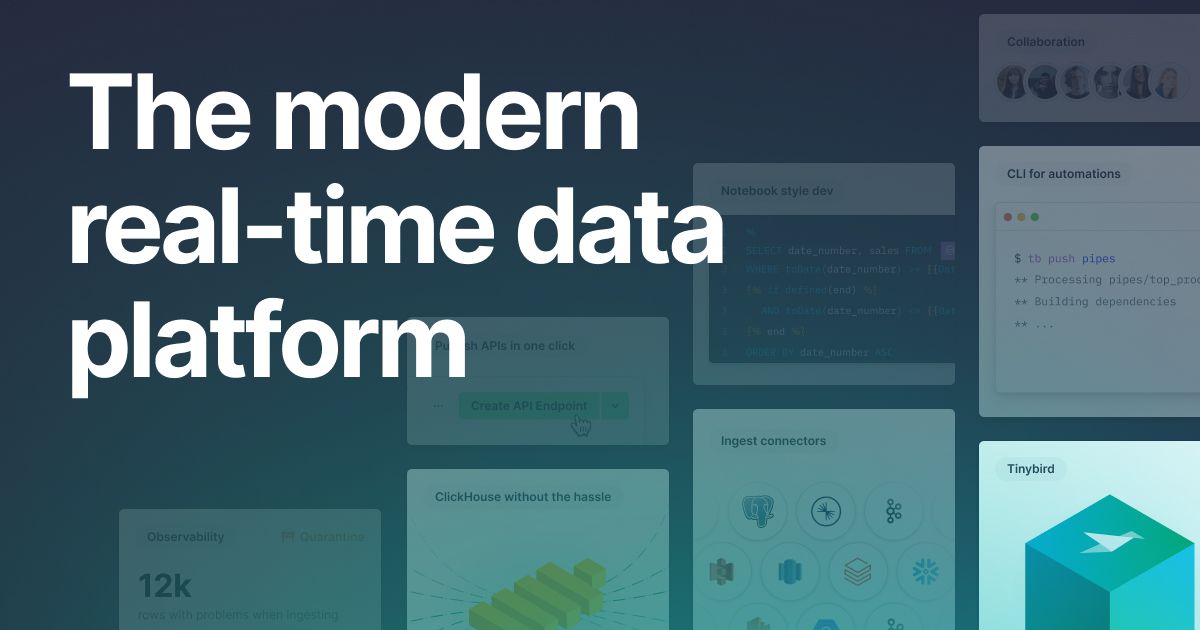 Tinybird · The modern real-time analytics stack